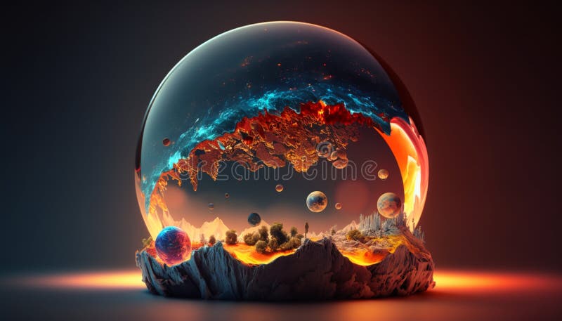 Planet Earth Abstract Art, Surrealism, Concept Art, AI Generated Stock ...