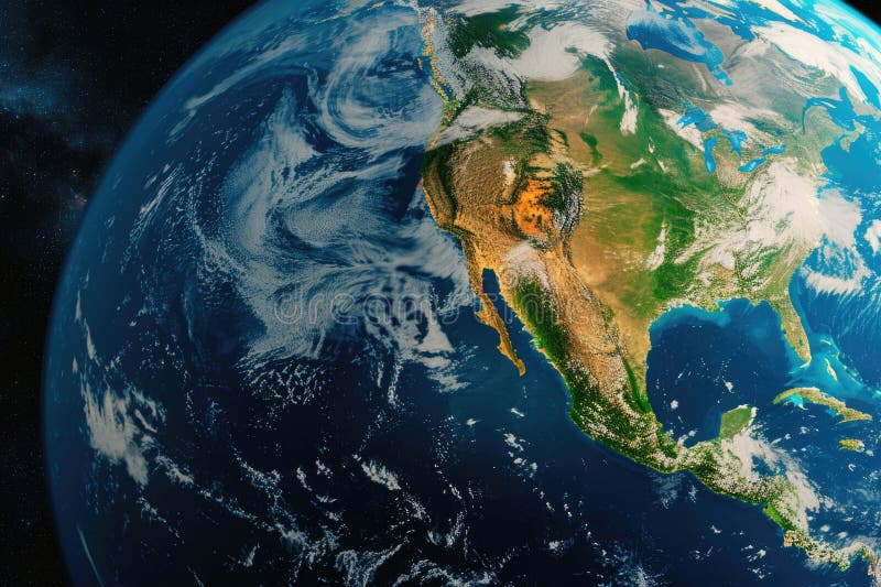 Planet Earth Aerial View stock image. Image of climate - 367172531