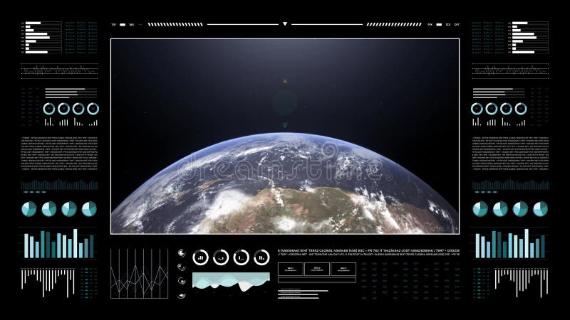 Planet Earth, View from Space. 3d 4K Animation of Terrestrial Globe ...