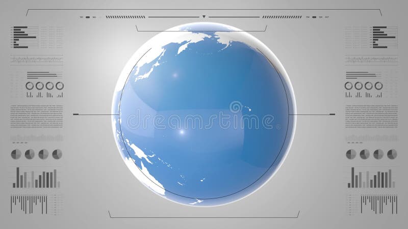 Planet Earth, View from Space. 3d 4K Animation of Terrestrial Globe ...