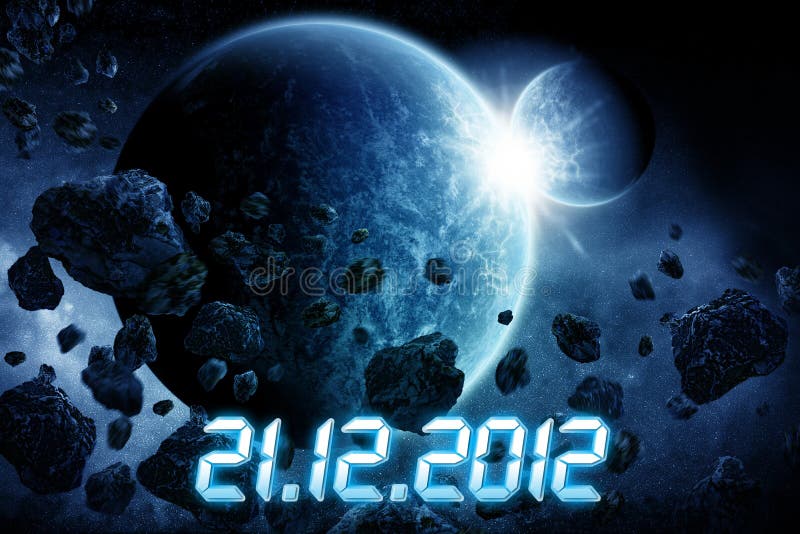 Planet Earth Apocalypse stock illustration. Illustration of moon - 27460425