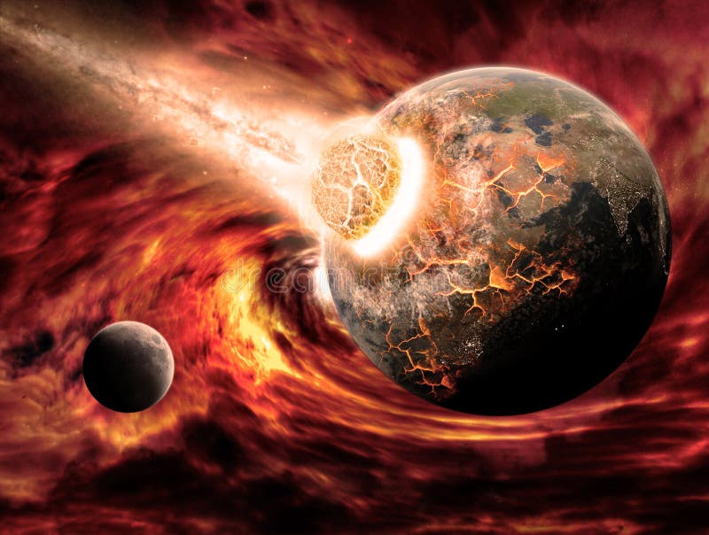 2012 Apocalypse End of World Planetary Collision Stock Illustration ...