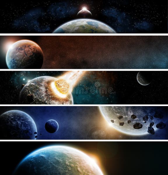 Planet Earth Apocalypse Banner Stock Illustration - Illustration of ...