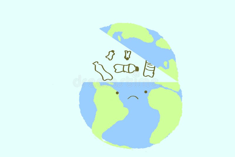 Planet Earth As a Garbage Bin Stock Illustration - Illustration of ...