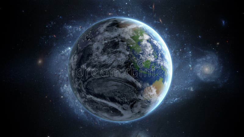 Real Stars And Earth Background