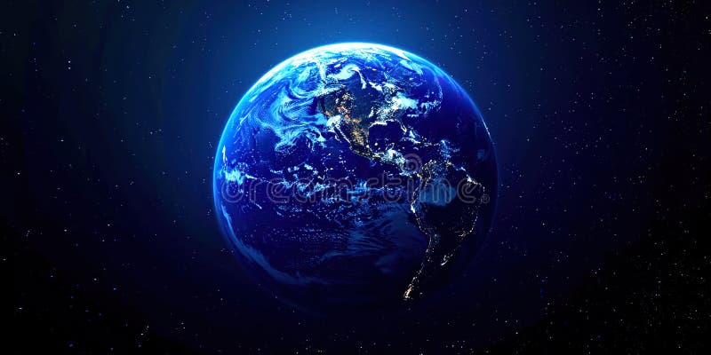 Planet Earth on a Black Background Stock Image - Image of atmosphere ...