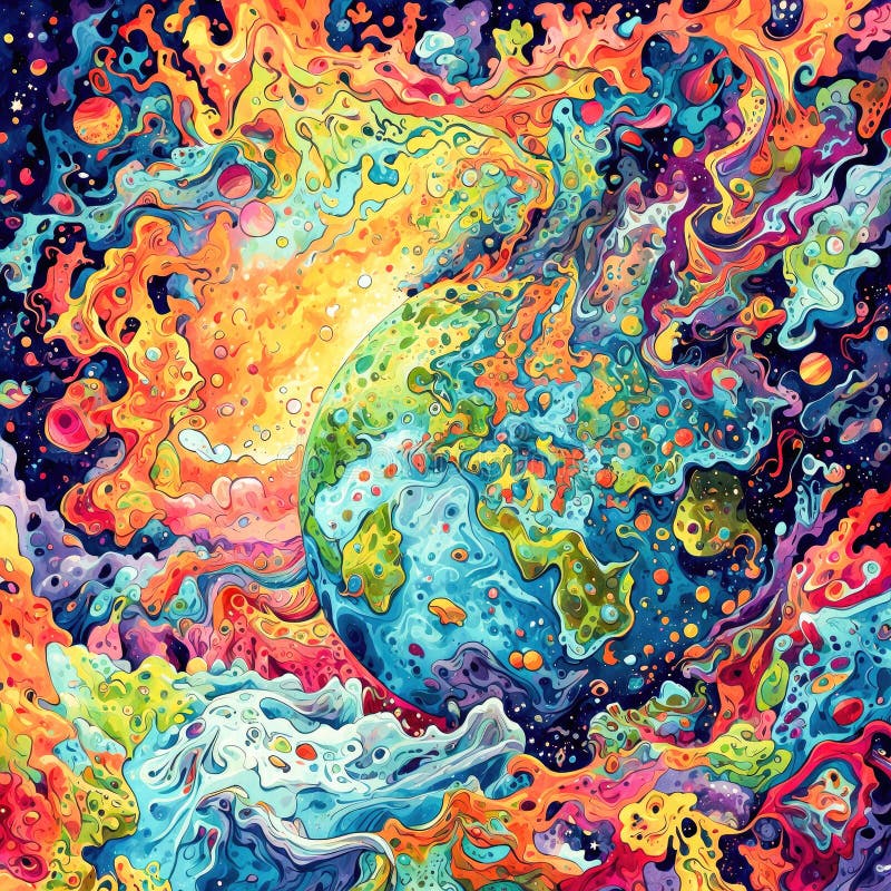 Planet Earth in Cartoon Style Earth Illustration Stock Illustration ...