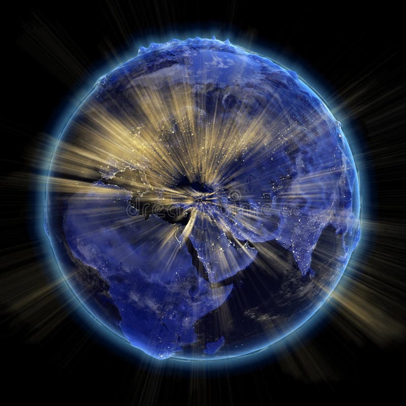 Planet earth city lights stock illustration. Illustration of physical ... Planet earth city lights stock illustration. Illustration of physical ...