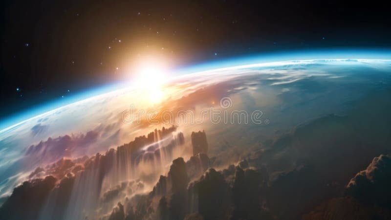 Planet Earth Close Up in Outer Space of the Solar System Stock Video ...