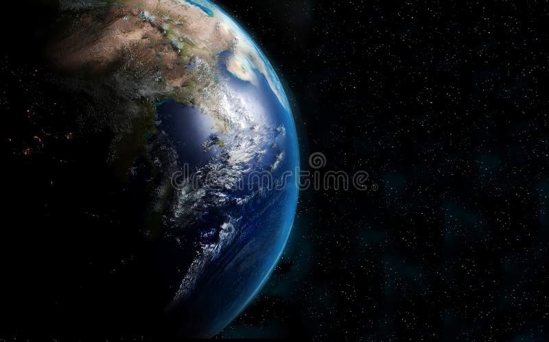 Planet Earth in Close-up Space Stock Photo - Image of astronomy, world ...
