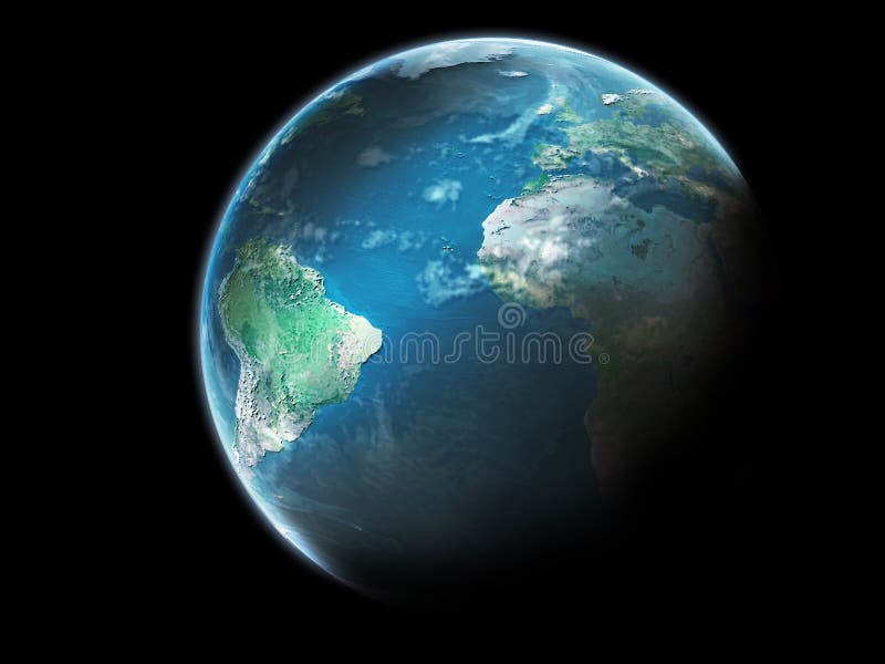 Planet Earth with clouds stock image. Image of huge, galactic - 6857