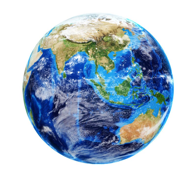 Planet Earth with Atmosphere Isolated on White Background - PNG Stock ...