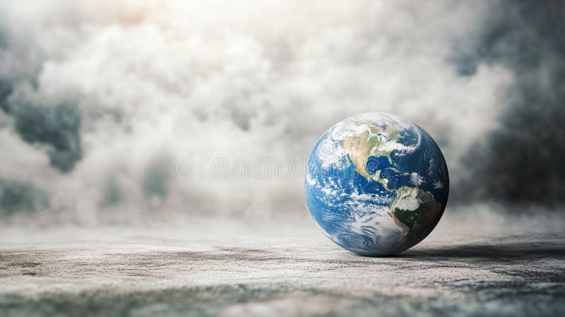 Planet Earth with CO 2 Cloud, Carbon Dioxide Emission, Environment ...