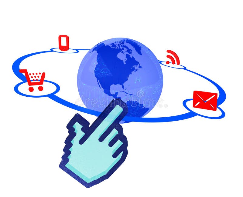 Planet Earth and Communication Stock Illustration - Illustration of ...