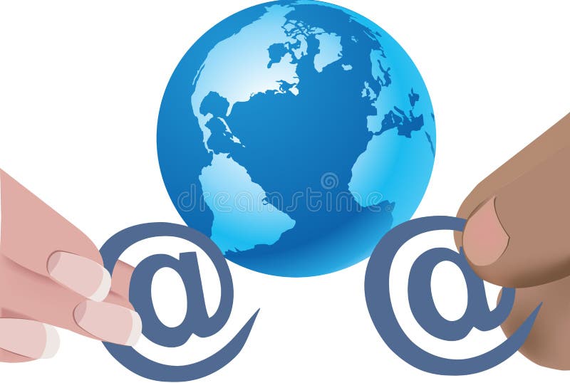 Planet Earth Communication Via the Internet- Stock Vector ...