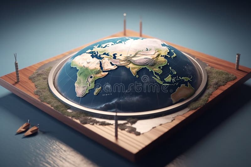 Planet Earth Conceptual Illustration, 3d Rendering. Generative AI Stock ...