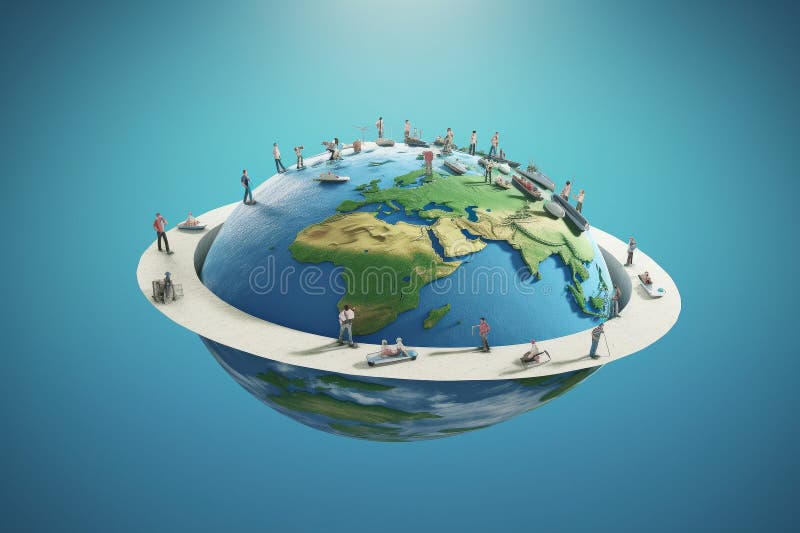 Planet Earth Conceptual Illustration, 3d Rendering. Generative AI Stock ...