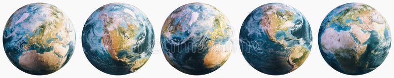 Planet Earth Continental Cartography Stock Illustration - Illustration ...