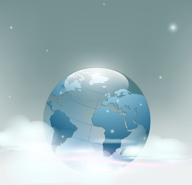 Planet Earth is Covered by Clouds Stock Illustration - Illustration of ... Planet Earth is Covered by Clouds Stock Illustration - Illustration of ...