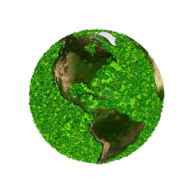 Planet Earth Covered with the Leaves. Eco Globe. Stock Illustration ... Planet Earth Covered with the Leaves. Eco Globe. Stock Illustration ...