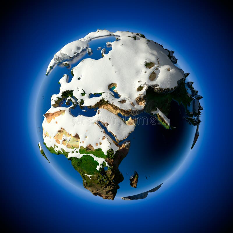 Planet Earth is Covered by Snow Stock Illustration - Illustration of ... Planet Earth is Covered by Snow Stock Illustration - Illustration of ...
