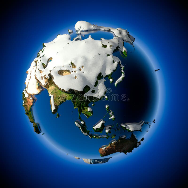 Planet Earth is Covered by Snow Stock Illustration - Illustration of ... Planet Earth is Covered by Snow Stock Illustration - Illustration of ...