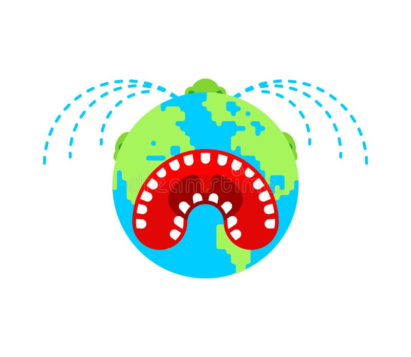 Planet Earth is Crying Isolated. Planet is in Pain Stock Vector ...