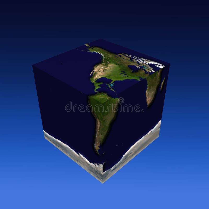 Square Earth stock illustration. Illustration of surreal - 7038174