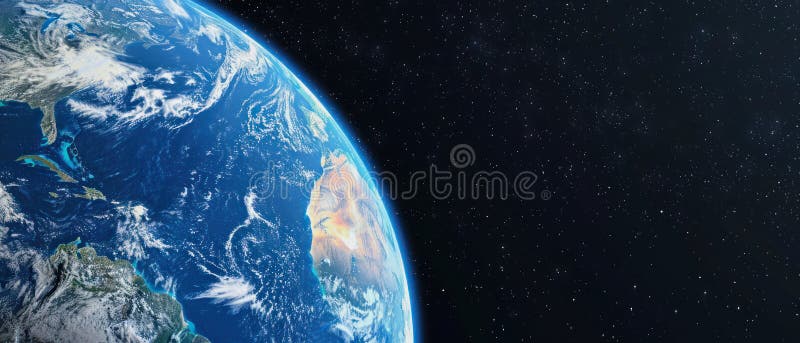 Planet Earth Cut Out Against Black Starry Space Sky, Copyspace Stock ...