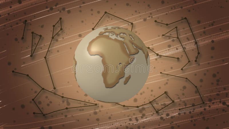 Planet Earth 3D on a Brown Background. Stock Footage - Video of science ...