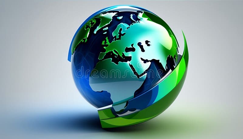 Planet Earth in 3D Logo: a Professional and Creative Design, Made with ...