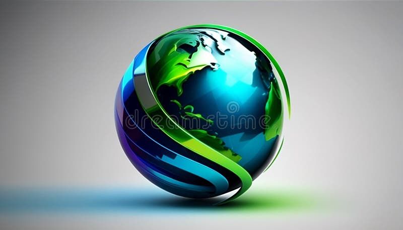 Planet Earth in 3D Logo: a Professional and Creative Design, Made with ...