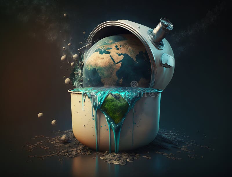 Planet Earth in Distress stock illustration. Illustration of dire ...