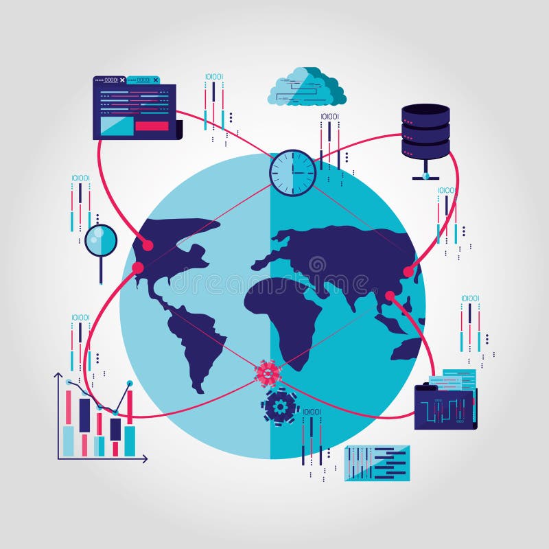 Earth Data World Map Statistics in Sea of Numbers Stock Vector ... Earth Data World Map Statistics in Sea of Numbers Stock Vector ...