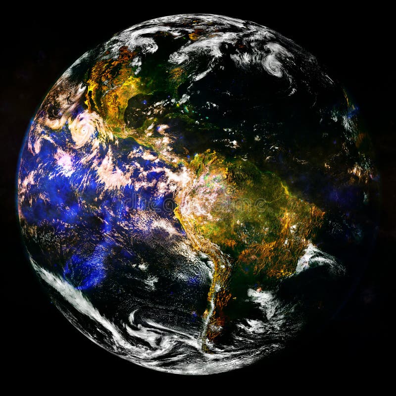 Planet Earth In Deep Space. Elements Of This Image Furnished By NASA ...