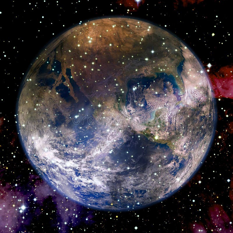 Planet Earth in Deep Space. Elements of this Image Furnished by NASA ...