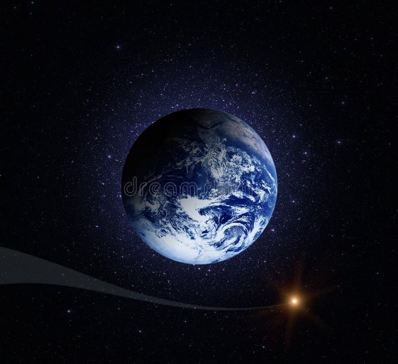 Planet Earth. Earth in the Endless Stellar Space Stock Illustration ...