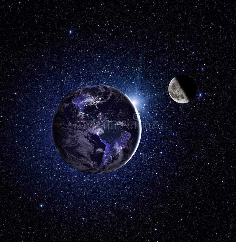 Planet Earth. Earth in the Endless Stellar Space Stock Photo - Image of ...