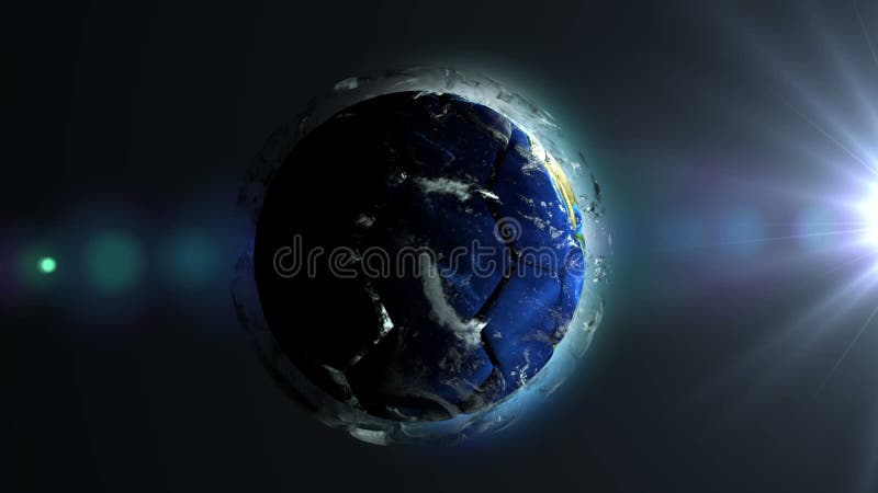 Planet Earth in the Form of a Ball in Space, Maps and Textures Provided ...