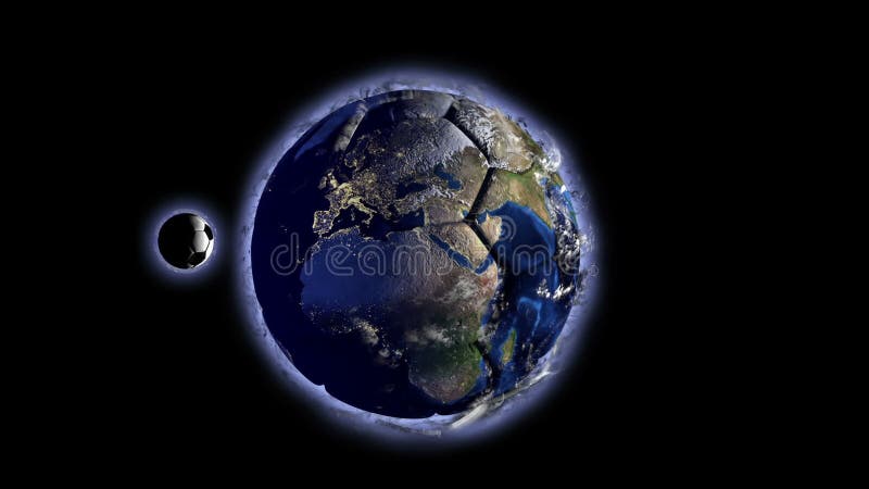 Planet Earth in the Form of a Ball in Space, Maps and Textures Provided ...