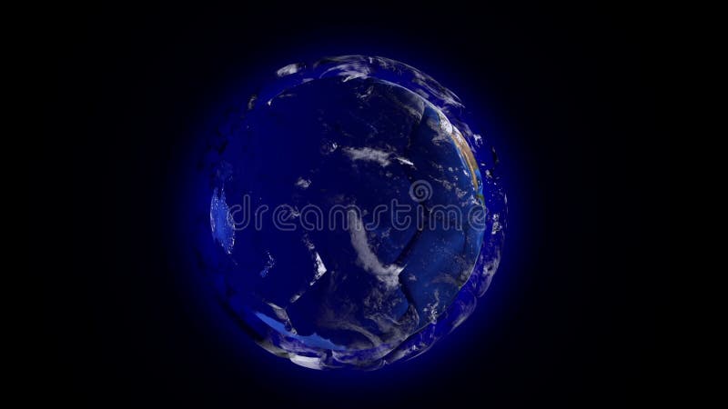 Planet Earth in the Form of a Ball in Space, Maps and Textures Provided ...