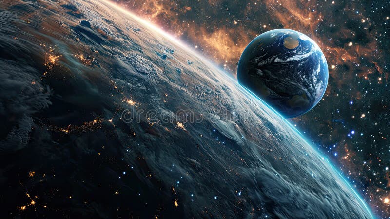 Planet Earth in Galaxy Space, Abstract Astrological Background Stock ...