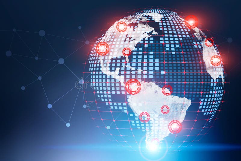 Planet Earth and Global Network Interface Stock Photo - Image of earth ... Planet Earth and Global Network Interface Stock Photo - Image of earth ...