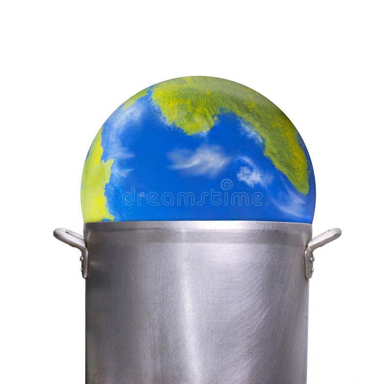 Planet Earth Globe Inside a Cooking Pot Stock Image - Image of global ...
