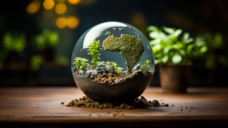 Planet Earth Globe Made of Soil - World Soil Day Concept Stock ...
