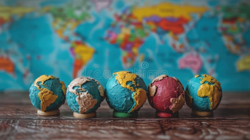 Planet Earth. the Globe is on the Table Stock Illustration ...