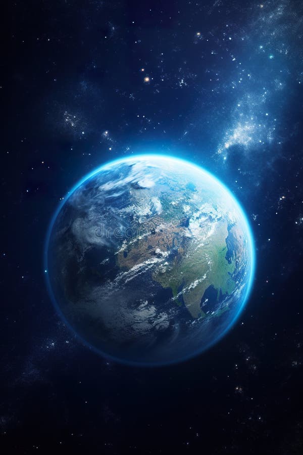 Planet Earth Globe, View from Open Space Stock Photo - Image of ...