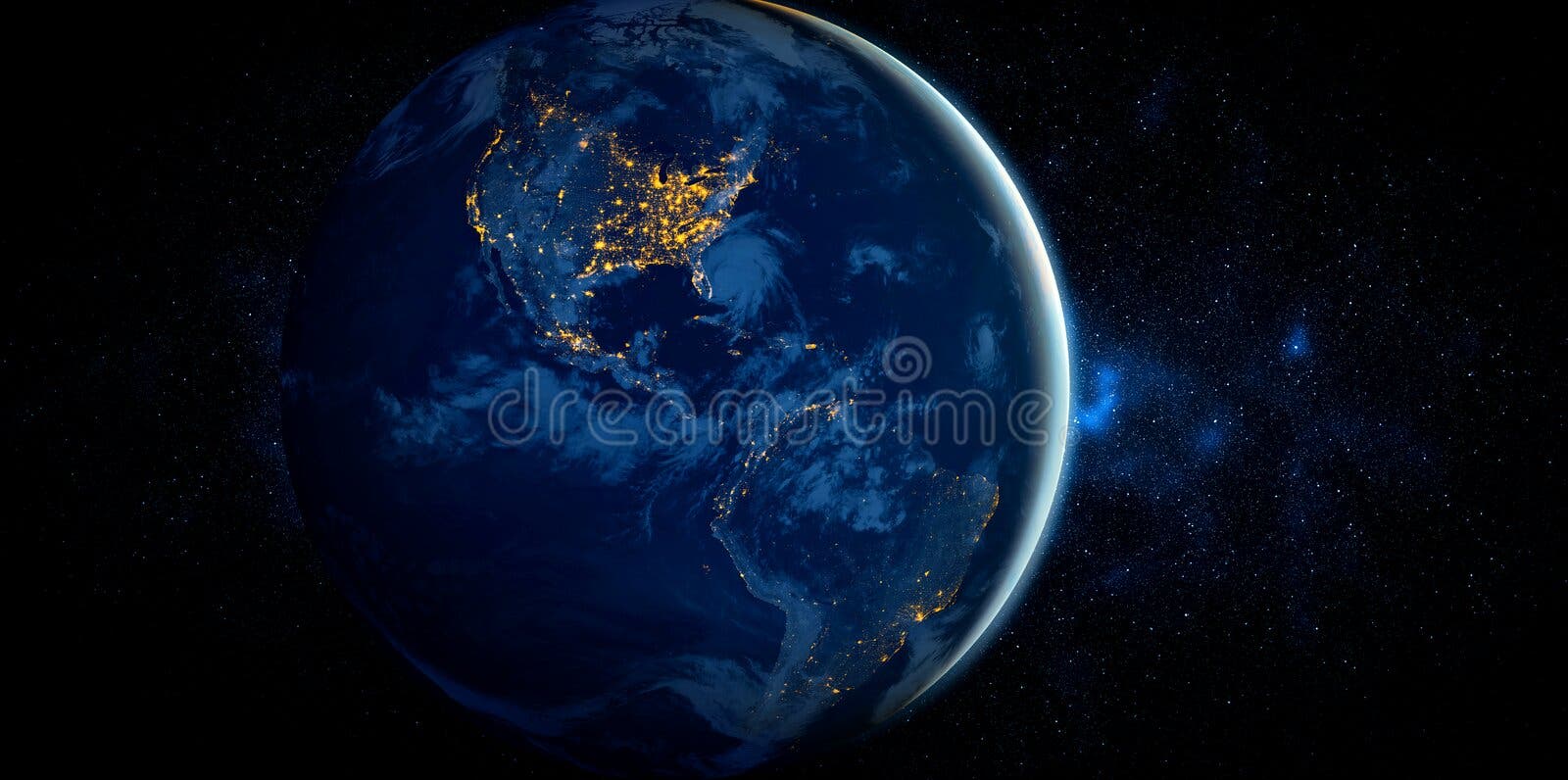 Planet Earth Globe View from Space Showing Realistic Earth Surface and ...