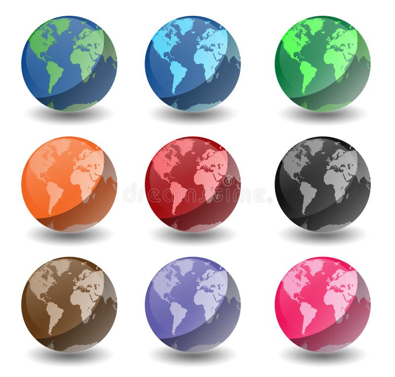 Funky Globes stock illustration. Illustration of world - 167183