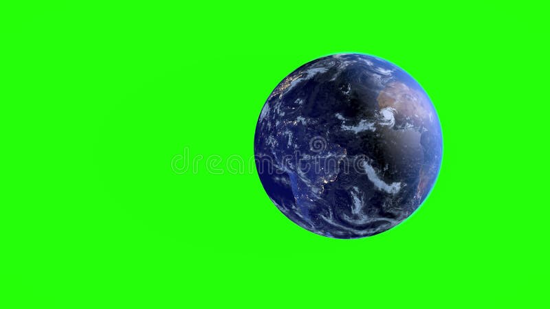 Planet Earth on a Green Screen. 3D Rendering Stock Footage - Video of ...